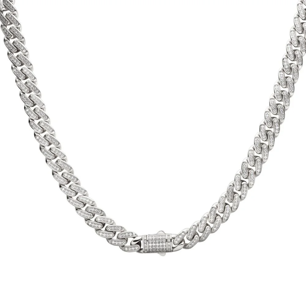 12mm Steel Miami Cuban Chain Necklace Either Ore Jewelers Strawbridge